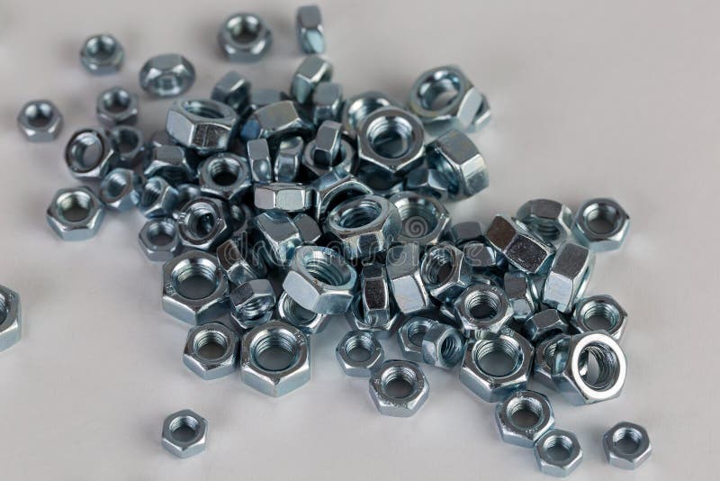 Nuts Arranged in a Pile on a White Background Stock Image - Image of ...