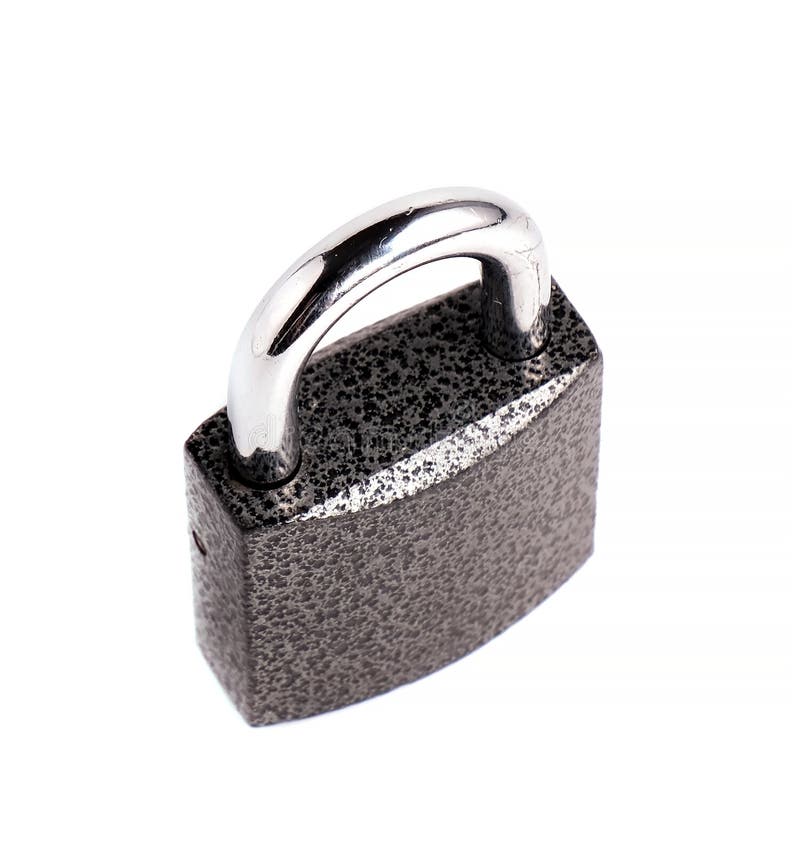 Steel padlock on white stock image. Image of password - 200806257