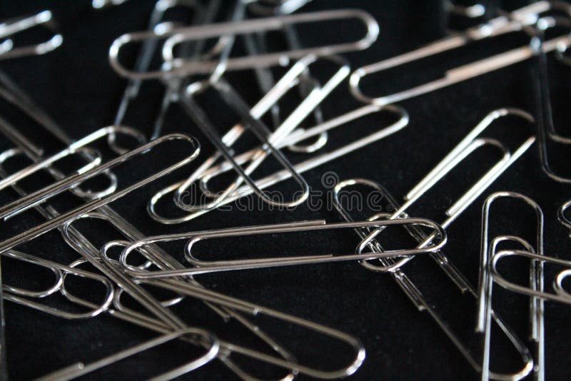Steel Paperclip Wire Clips Stainless Steel Pressure Forms Stock Image ...