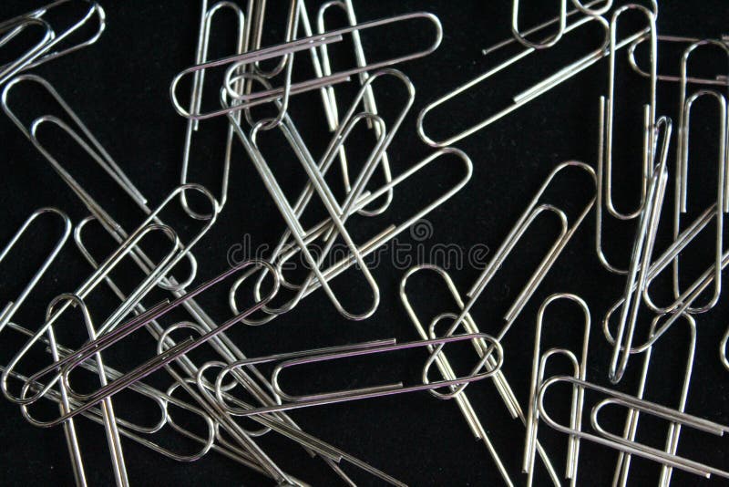 Steel Paperclip Wire Clips Stainless Steel Pressure Forms Stock Image ...