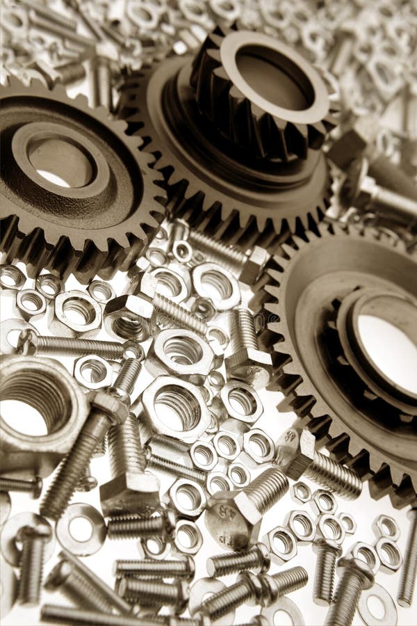 Steel parts stock photo. Image of nuts, metal, bolts - 16629016