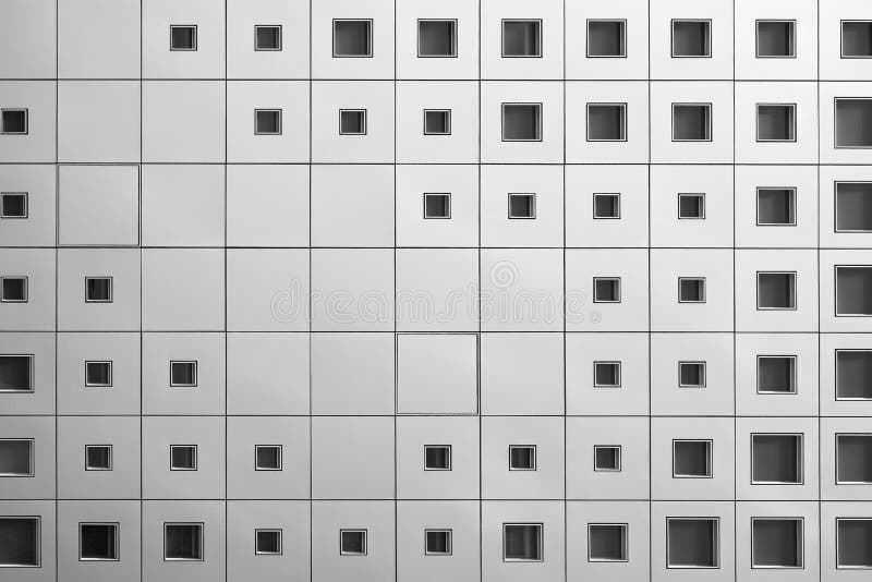 Steel Pattern Building Exterior Geometric Square Pattern Wall Art ...