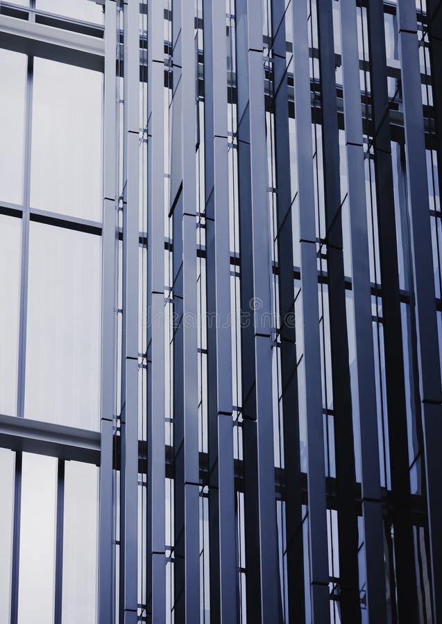 Steel Pattern Window Wall Modern Building Stock Image - Image of ...
