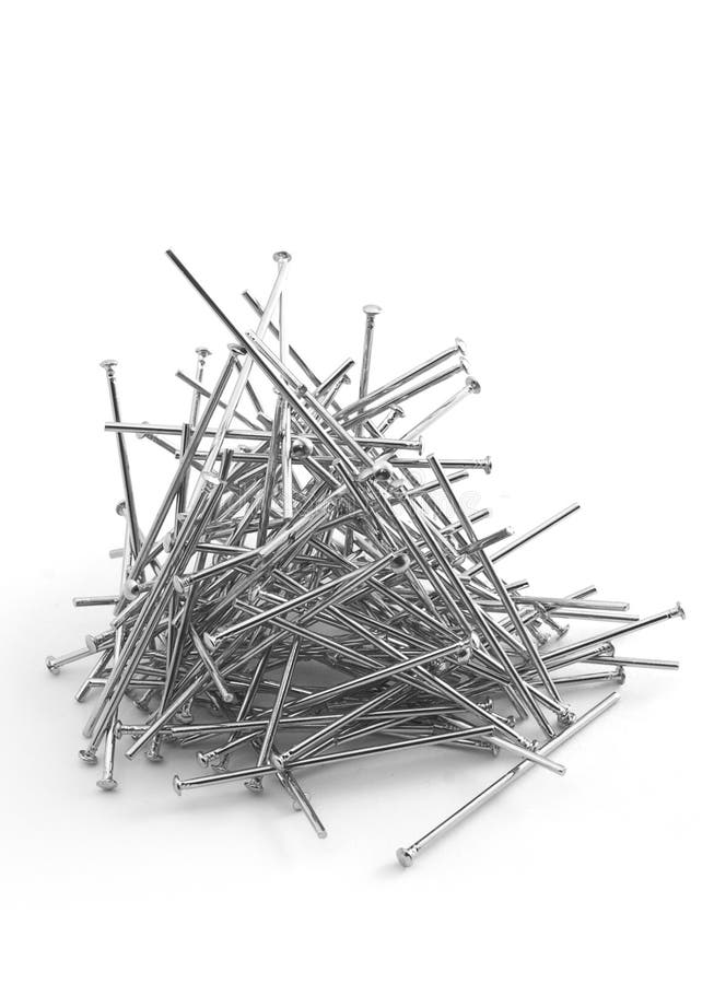 Steel pins stock photo. Image of units, steel, sheen, stack - 7075300
