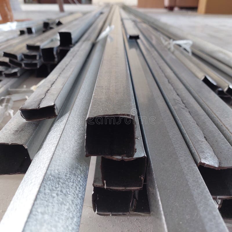 Steel Pipe for Building Construction Stock Image - Image of line, pipe ...