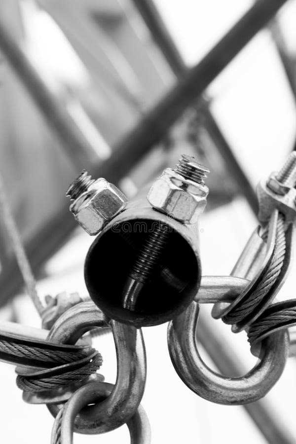 Steel pipe cable art stock photo. Image of heavy, abstract - 5739142