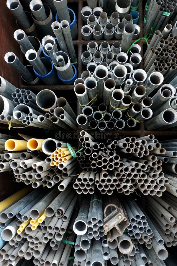 Steel Pipe Circle in Warehouse. Stock Image - Image of frame, sulfate ...