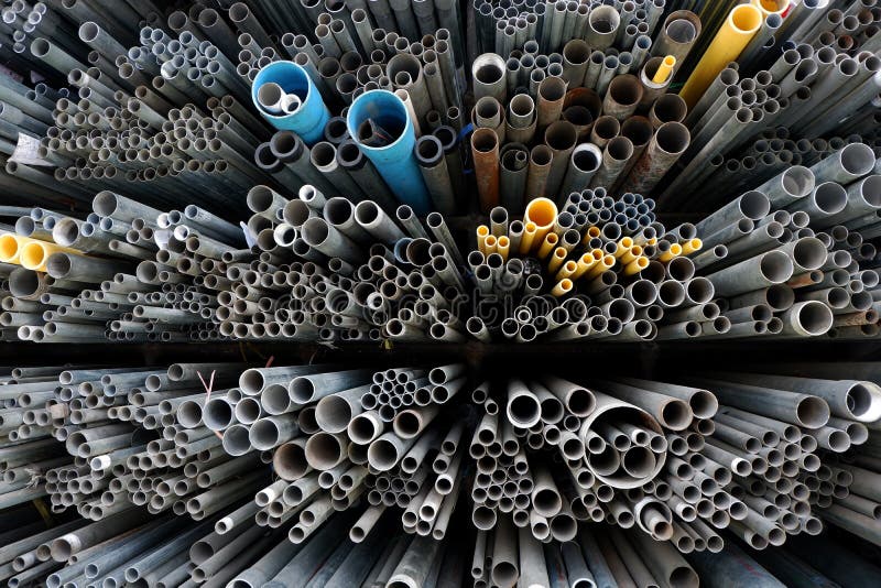 Steel Pipe Circle in Warehouse. Stock Image - Image of steel, frame ...