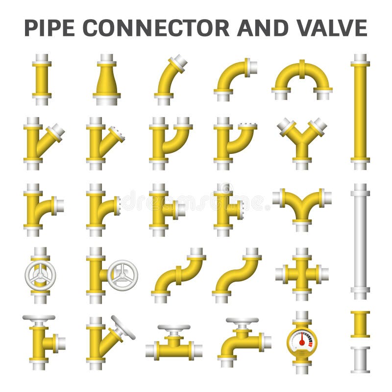 Pipe connector vector stock vector. Illustration of chemical - 102373944