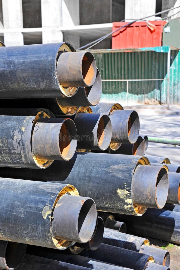 Steel Pipe with Heat Insulation Stock Image - Image of insulator ...