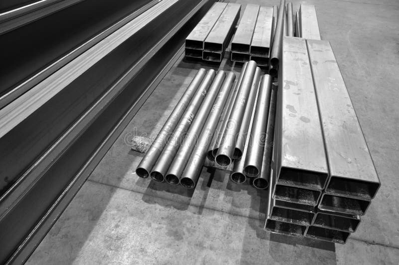 Steel Profiled Sheets Stacked in Stack. Sale of Steel Assortment. 3D ...