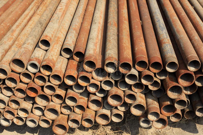 Steel pipe stock image. Image of iron, steel, heap, objects - 124084773