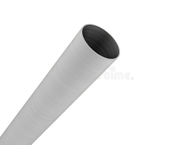Steel pipe on white stock illustration. Illustration of chrome - 33241681