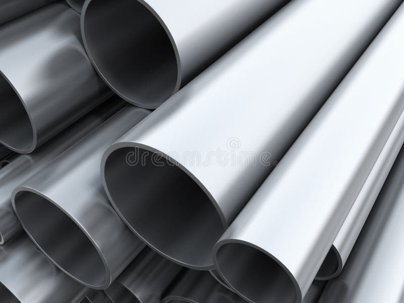 Metal Profile and Steel Pipes. Background. 3d Stock Illustration ...