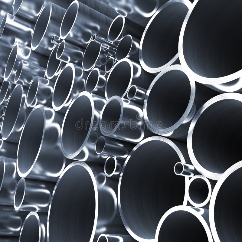 Steel pipes background stock illustration. Illustration of aluminum ...