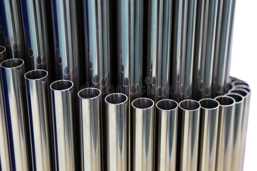 Steel pipes stock photo. Image of reflection, stainless - 21813372