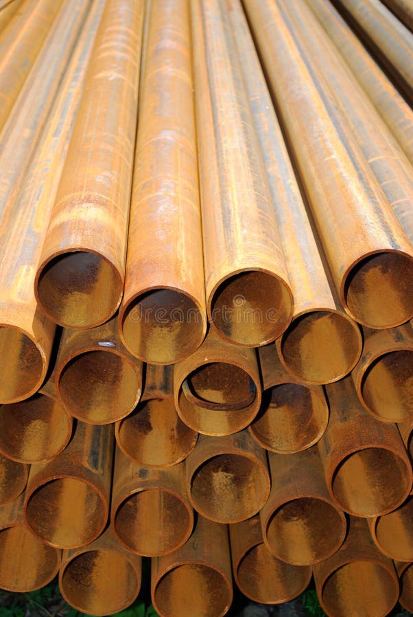 Steel pipes stock image. Image of metal, engineering, rusty - 5727743