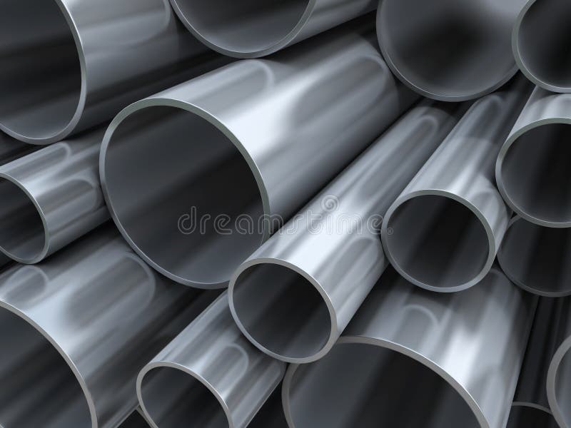 Steel pipes background stock illustration. Illustration of aluminum ...