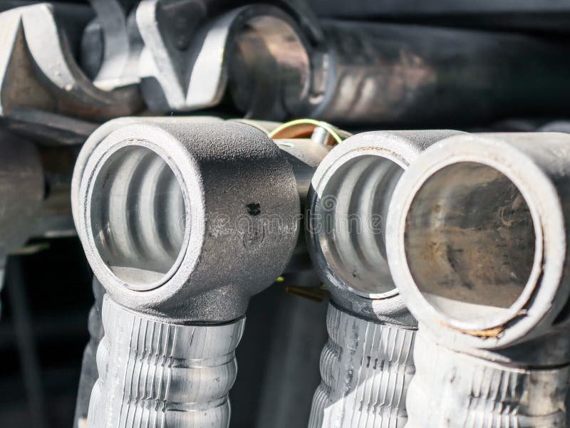 Steel pipes close-up. stock image. Image of transportation - 198175477