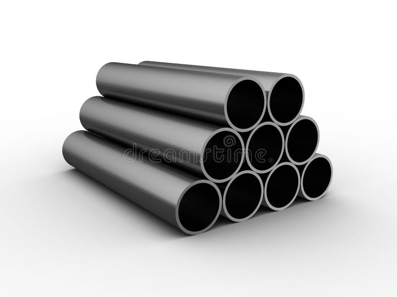 Metal pipes stock vector. Illustration of horizontal, building - 9696537