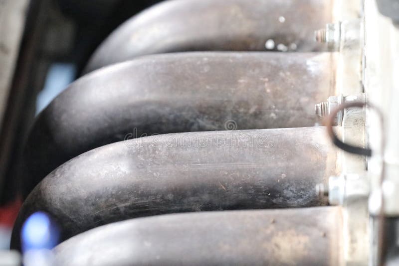 Steel Pipes, Exhaust from High-power Engines Stock Image - Image of ...