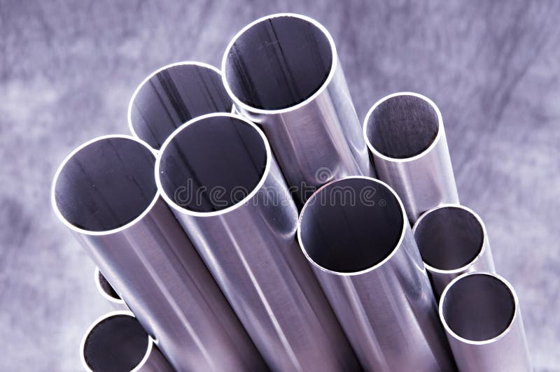 Steel pipes stock image. Image of engineering, iron, metallic - 84719605