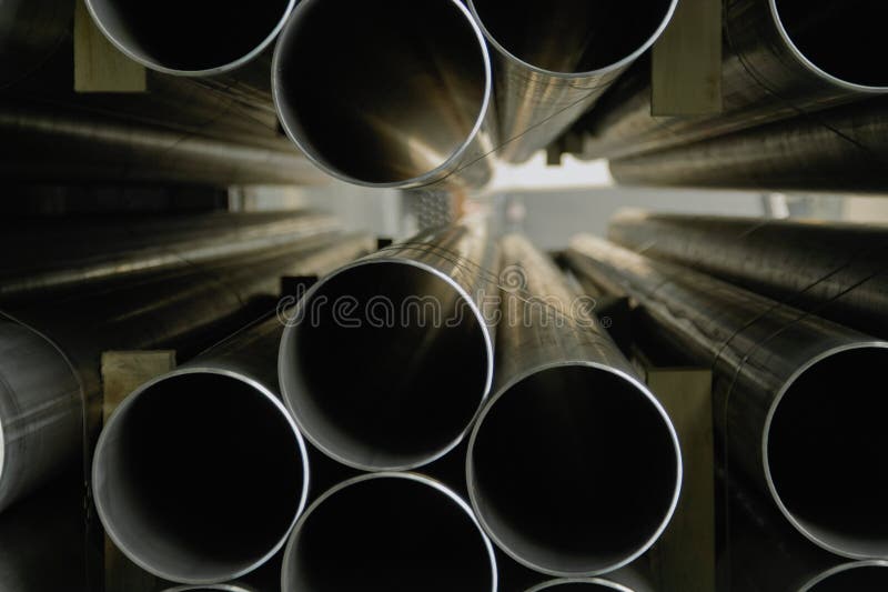 Steel Pipes Industrial stock image. Image of iron, sewage - 10528647