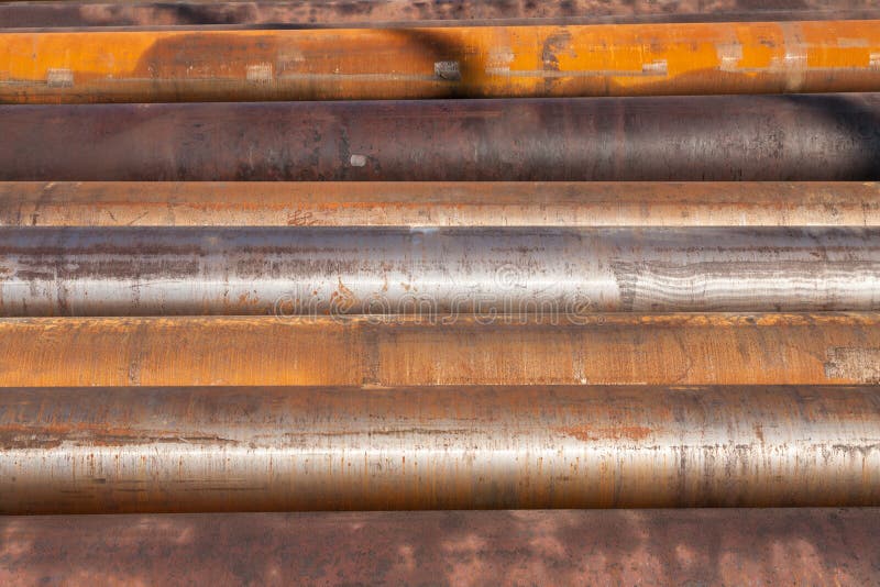 Steel Pipes Rust Heavy Industry Stock Photo - Image of objects, bundle ...