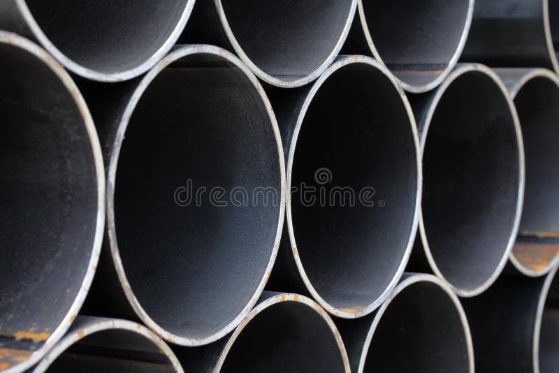 Steel Pipes Industrial stock image. Image of iron, sewage - 10528647