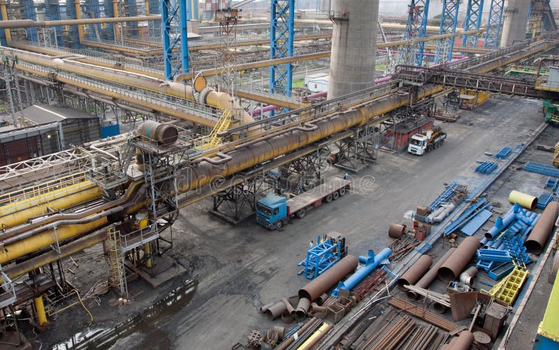 Steel plant stock image. Image of color, fumes, pipe - 24140887