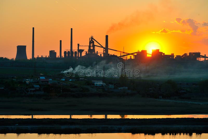 Steel plant stock photo. Image of fuel, power, dark, chimney - 46207098