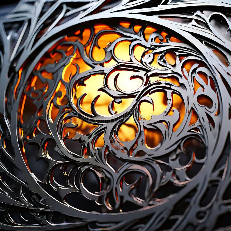 Steel Plasma Cut Art Artworks Created through the Proc Stock ...