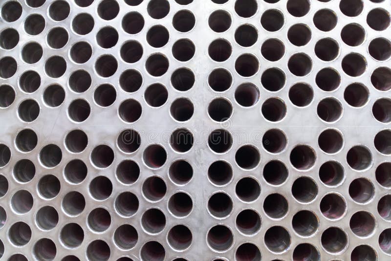 Steel Plate With Drilled Holes. Stock Photo - Image of glass, metal ...