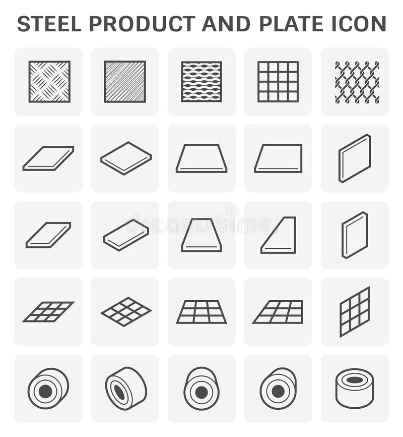 Steel plate icon stock vector. Illustration of pipe - 130466552