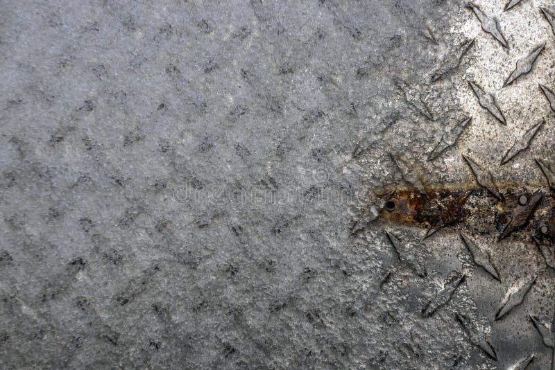 Steel plate with snow stock image. Image of floor, rust - 166189673