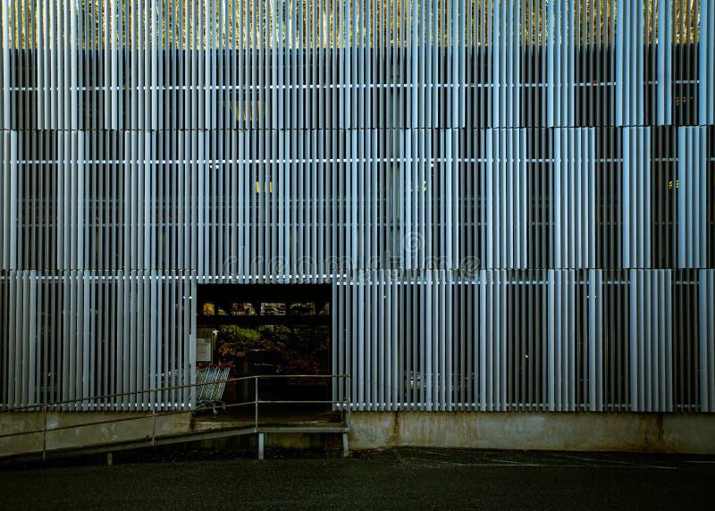 Distinct Pattern on the Wall Stock Image - Image of steel, plates ...