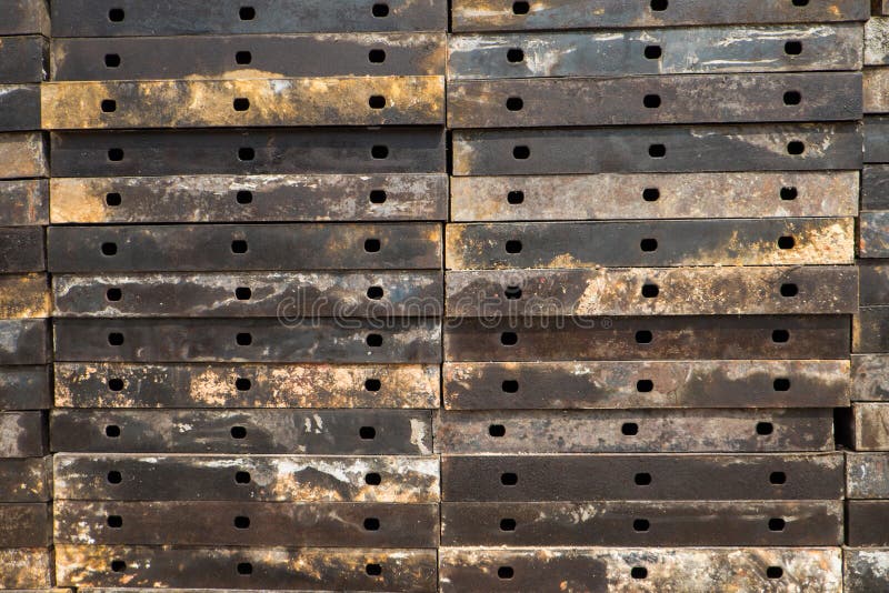 Steel plates stacked stock photo. Image of iron, heavy - 52332250