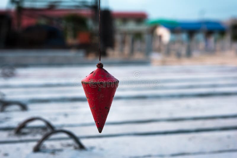 Steel Plummet for Construction Stock Photo - Image of adjusting ...