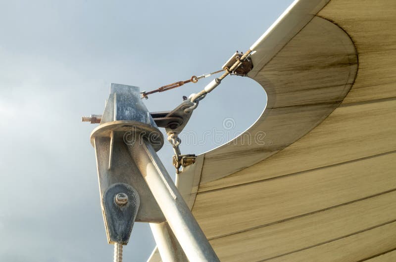 Steel Pole of Large Pavilion - Tent Closeup Stock Photo - Image of roof ...