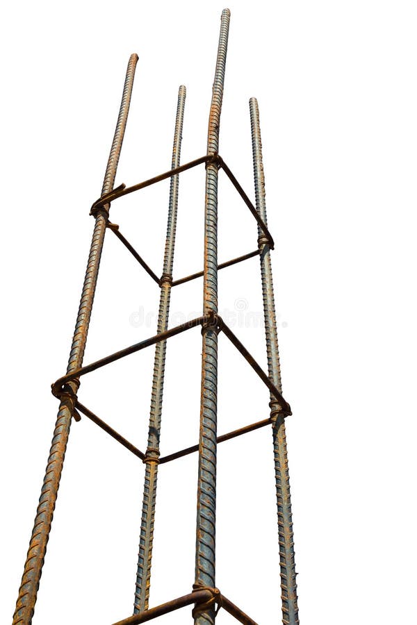 Steel Poles for Construction Stock Image - Image of concrete, factory ...