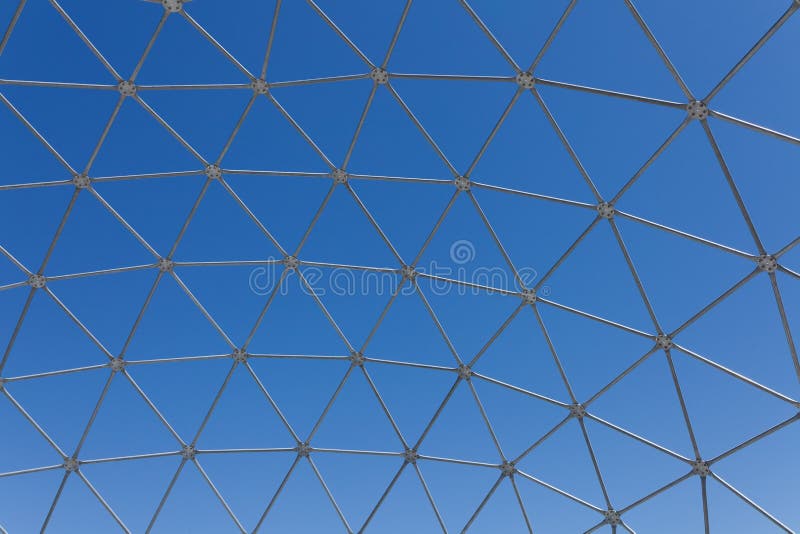 Steel Polygon Frame Shell Structure Stock Photo - Image of blue, frame ...