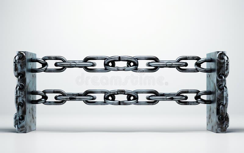 Steel Posts Chain-Link Enclosure White -Generative Ai Stock ...