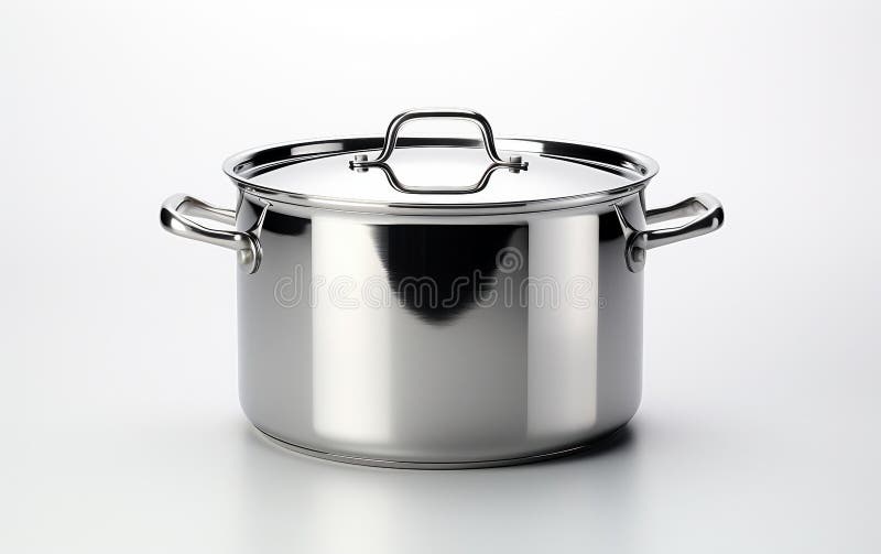 Steel Pot Showcased on Transparency -Generative Ai Stock Illustration ...