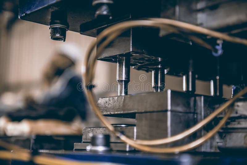 A steel press at work stock photo. Image of automate - 223635180