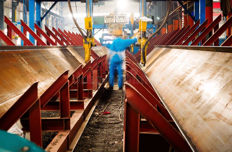Steel processing plant stock photo. Image of engineering - 58749546