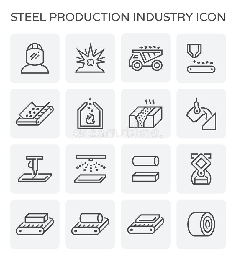 Steel production icon stock vector. Illustration of aluminium - 104722497