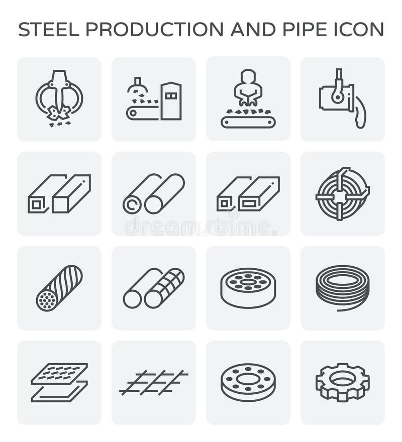 Steel production icon stock vector. Illustration of mill - 104722548