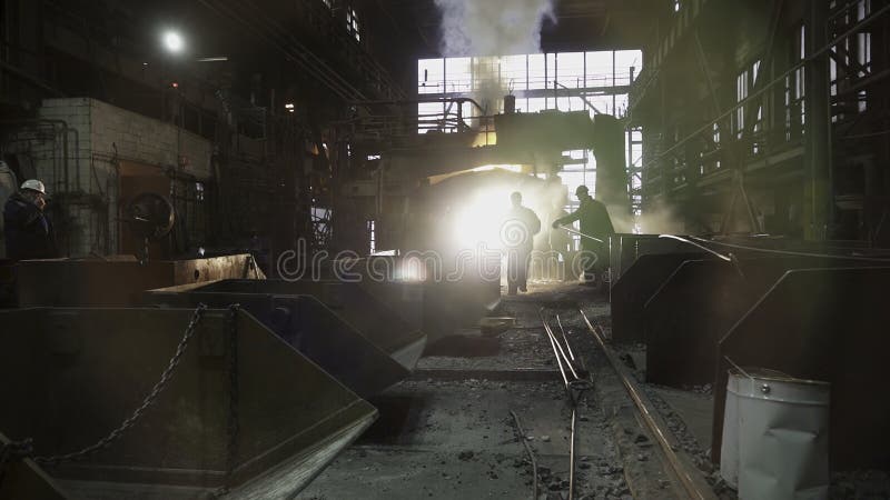 Steel Production in an Industrial Factory Environment Involves Various ...