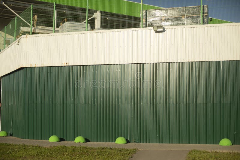 Steel Profile Wall. Building Fencing Stock Image - Image of fence ...