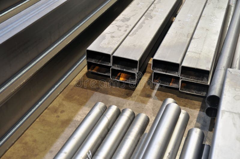 Steel Profiled Sheets Stacked in Stack. Sale of Steel Assortment. 3D ...